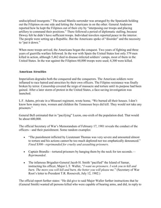 American imperialism in the philippines | DOCX