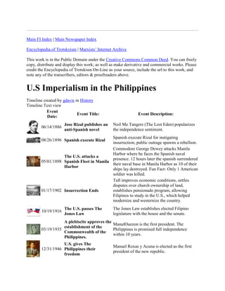 American imperialism in the philippines | DOCX