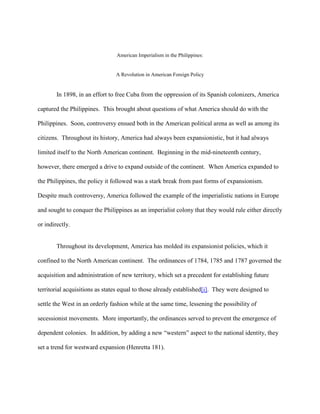 American imperialism in the philippines | DOCX