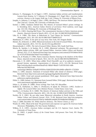 American Indian Activism and Audience Rhetorical Analysis of Leonard ...