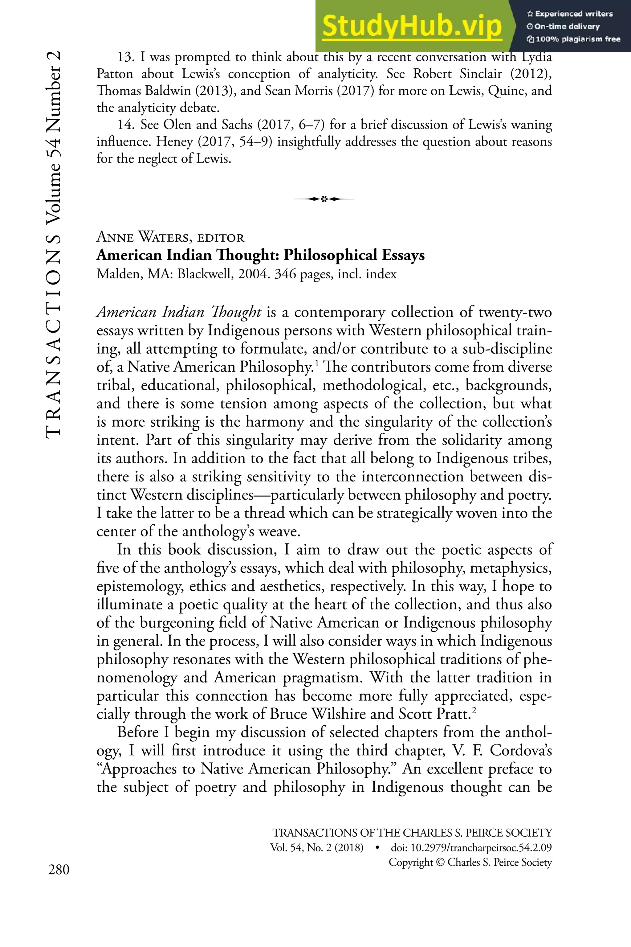 American Indian Thought Philosophical Essays | PDF