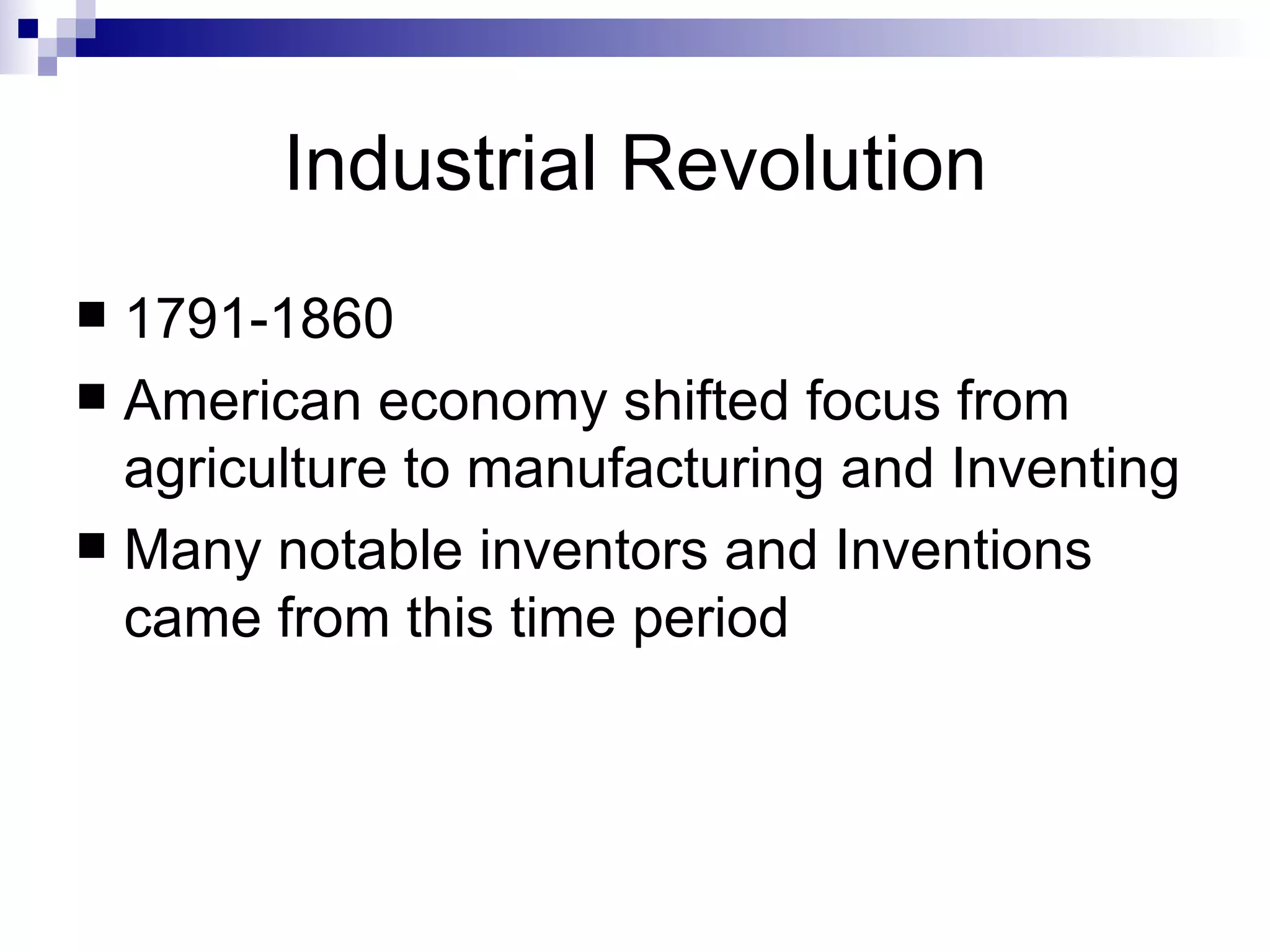 American Industrial Revolution[2] | PPT