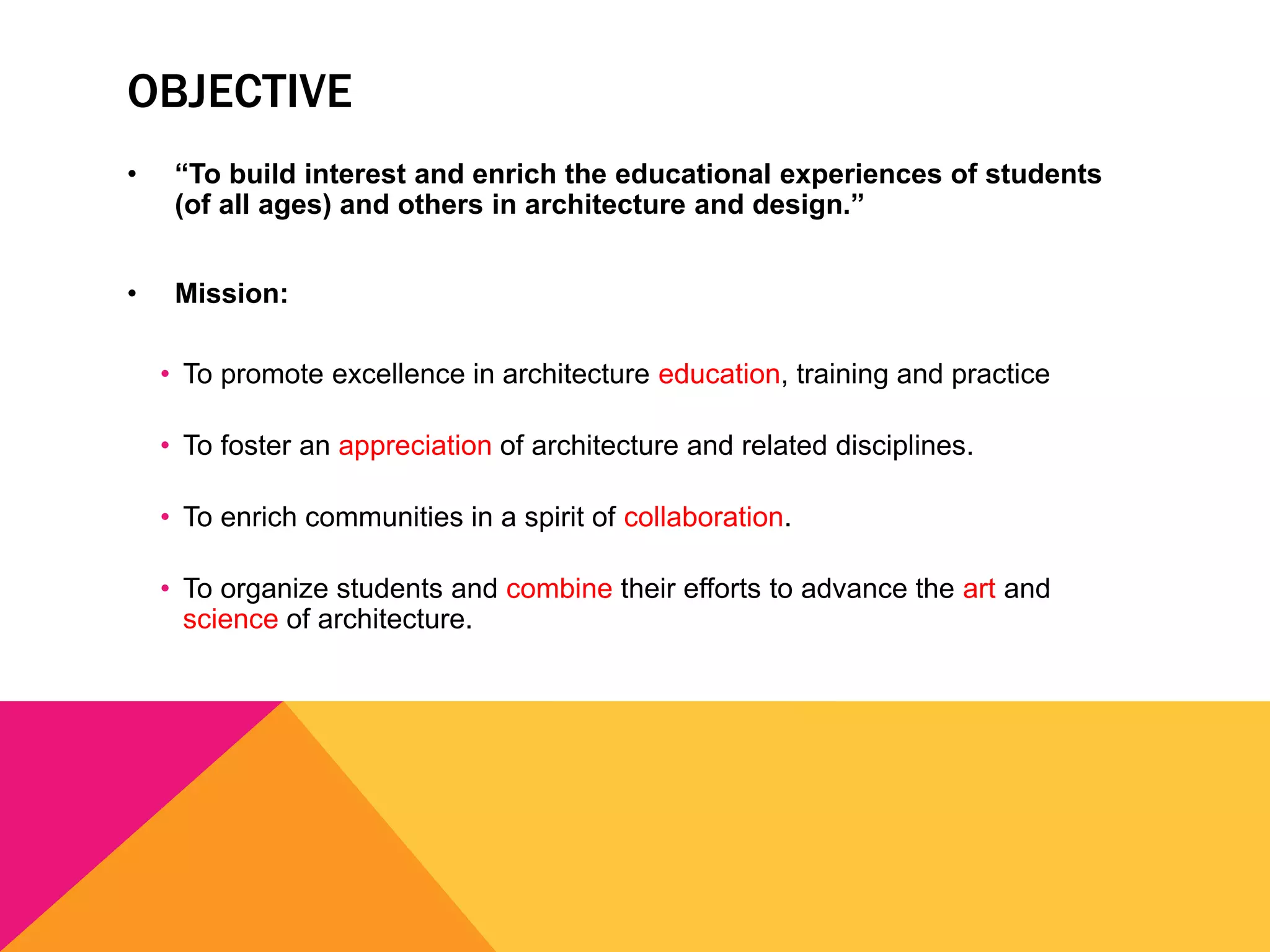 American Institute of Architecture students | PPT