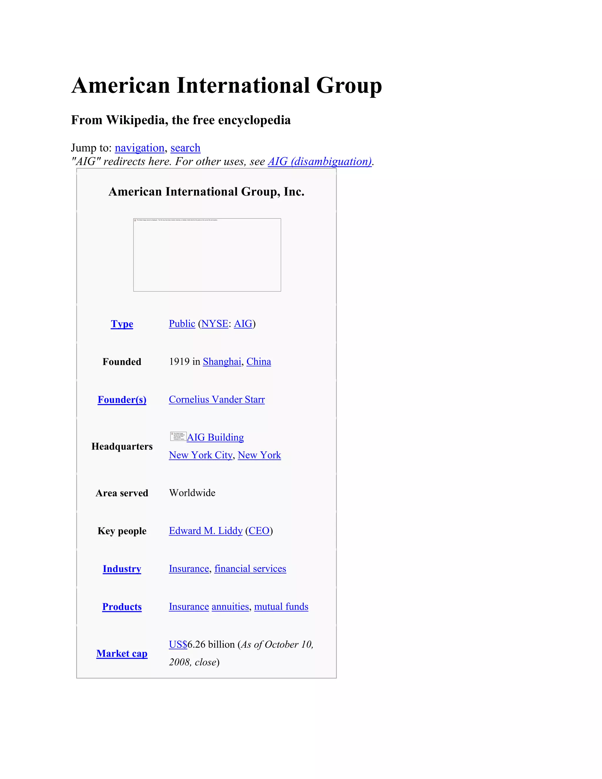 American International Group | DOCX