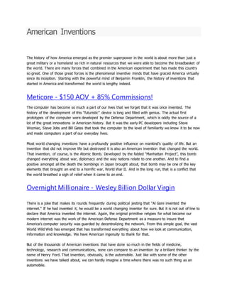 American inventions | DOCX