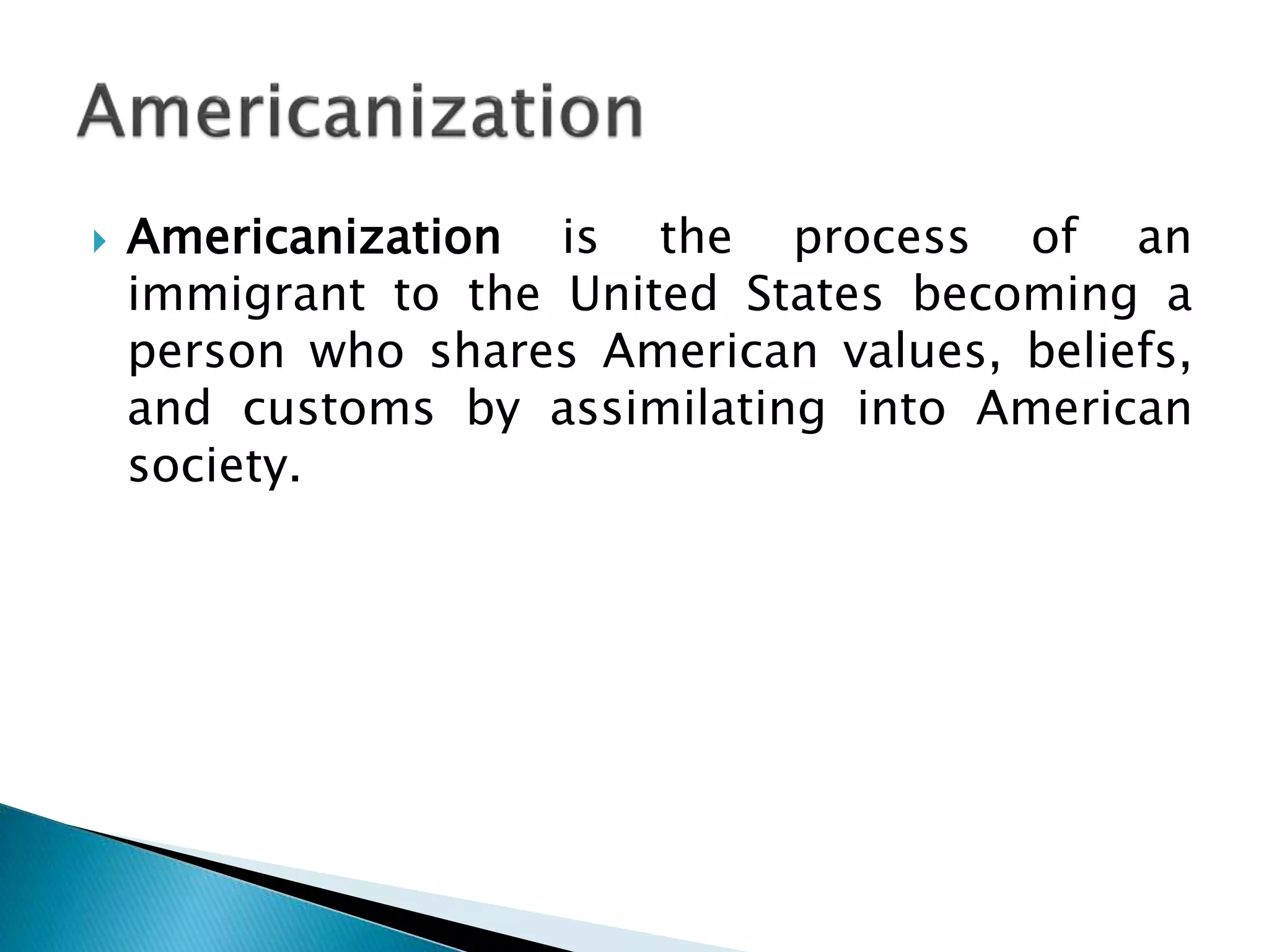 Americanisation | PPTX