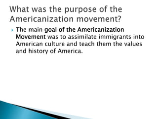 Americanisation | PPT