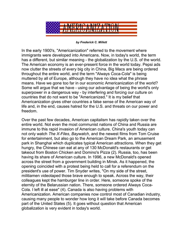 Americanization | PDF