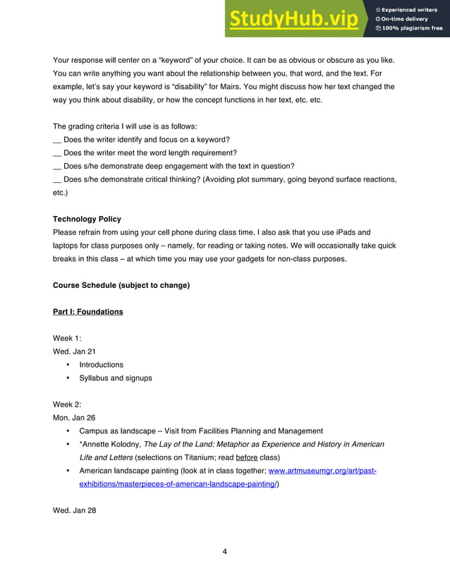 American Landscape In Literature Syllabus | PDF