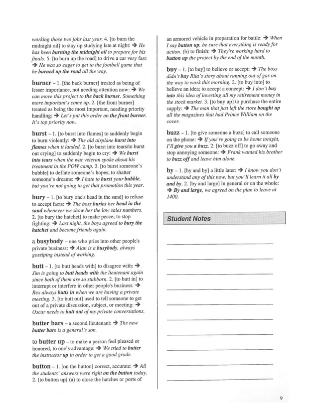 American language course - Book of idioms | PDF