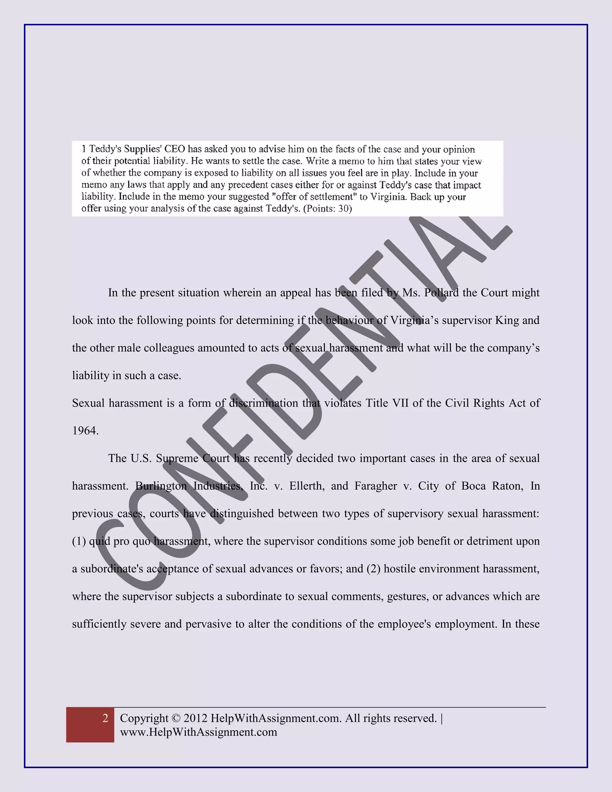 UK Law Case Study Sample Solution | PDF