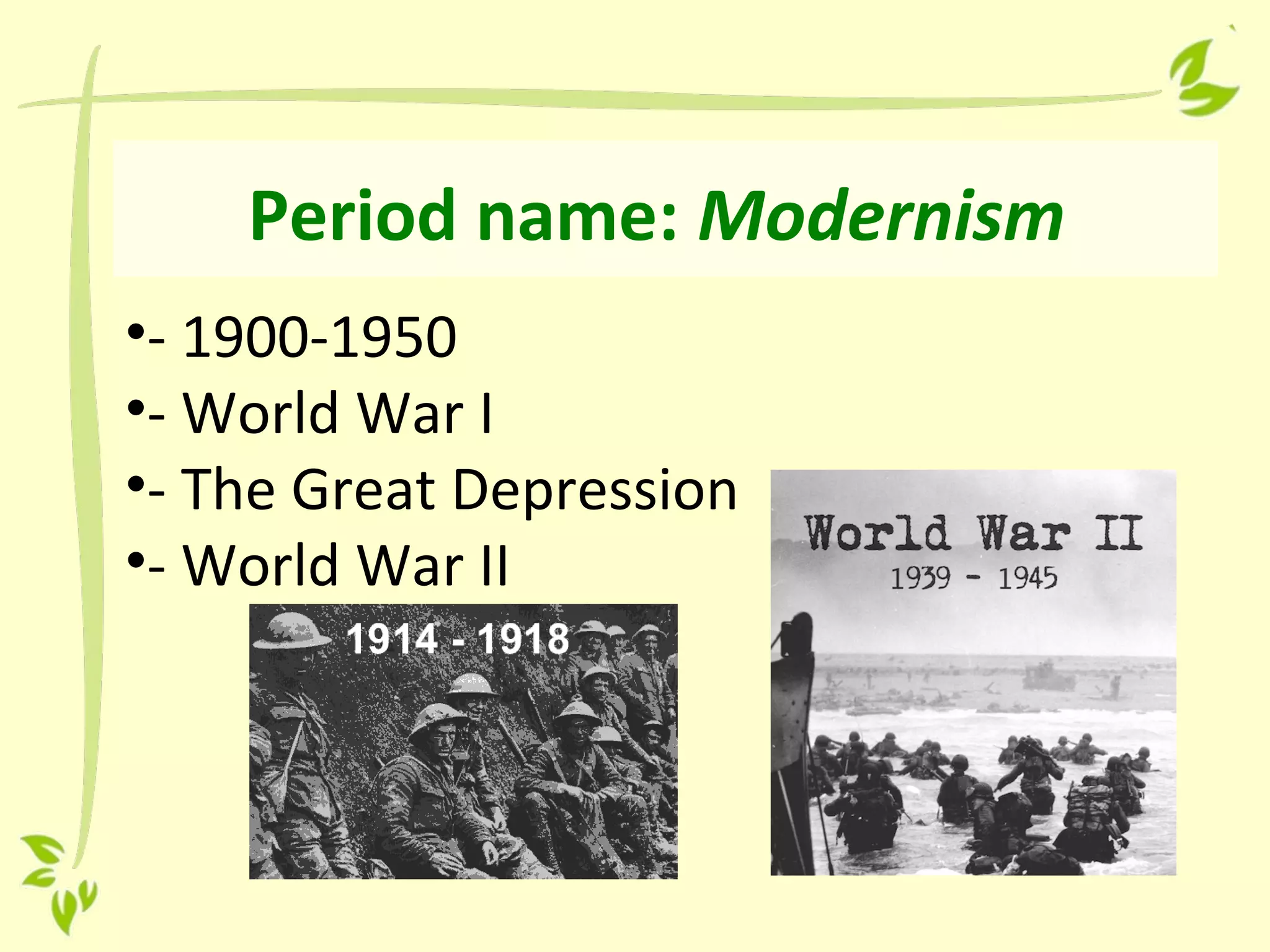 American literary periods | PPT