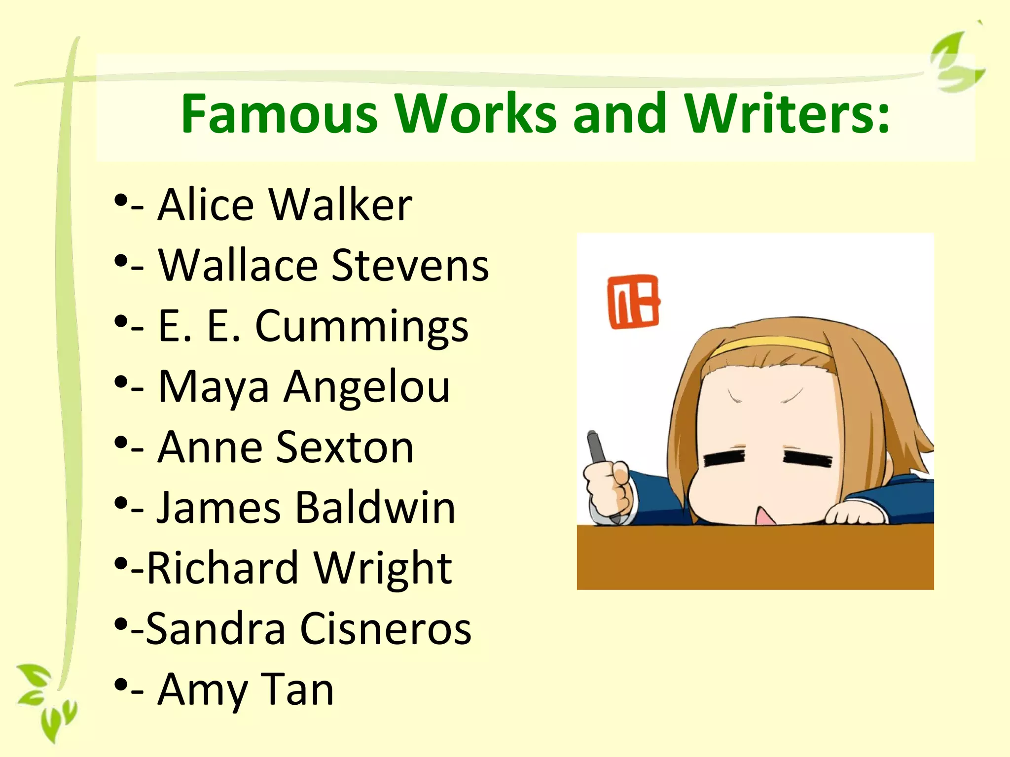 American literary periods | PPT