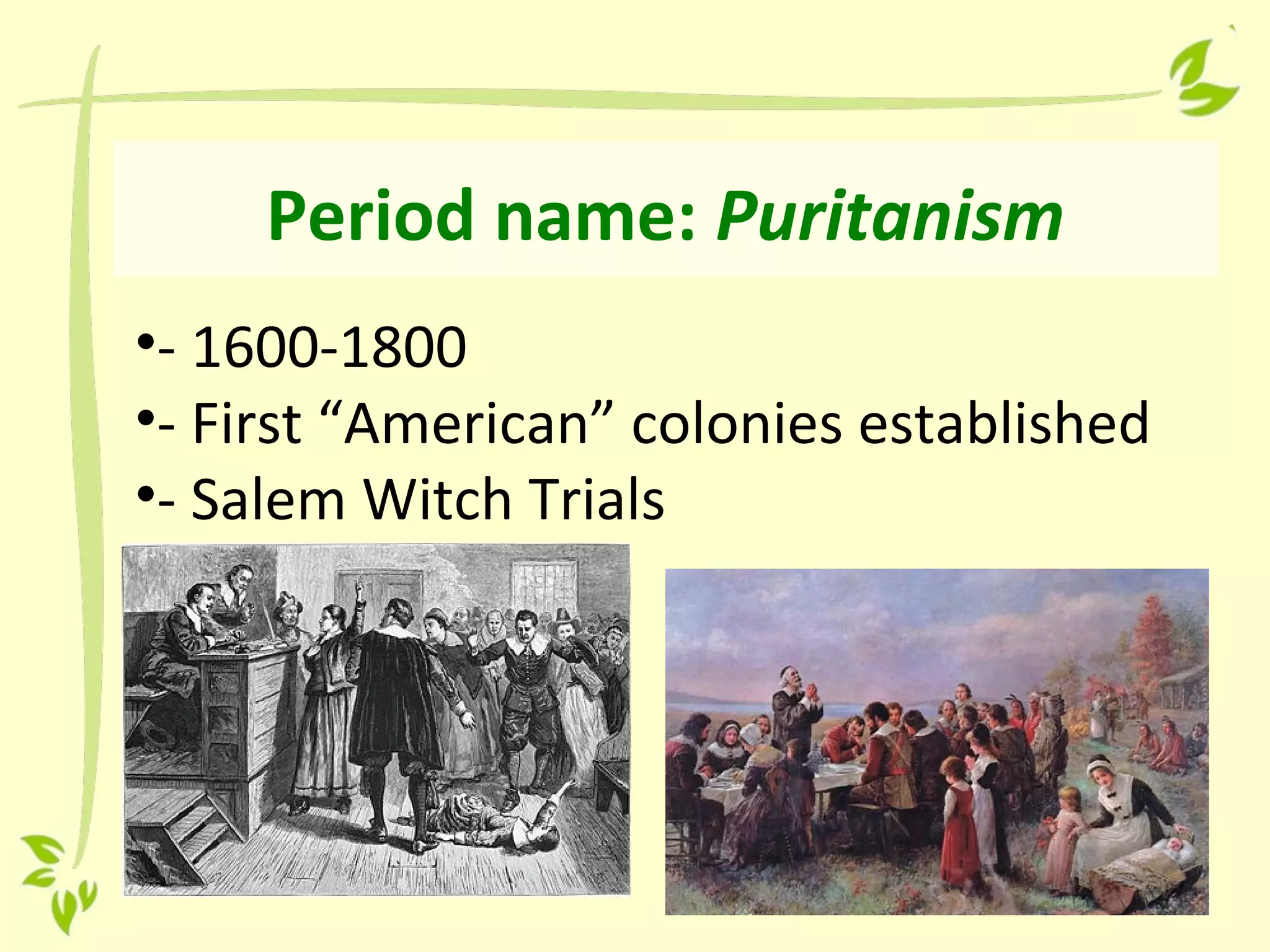 American literary periods | PPT