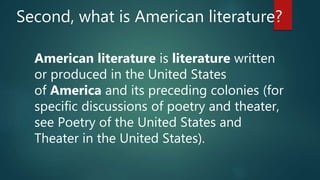 American literature | PPTX