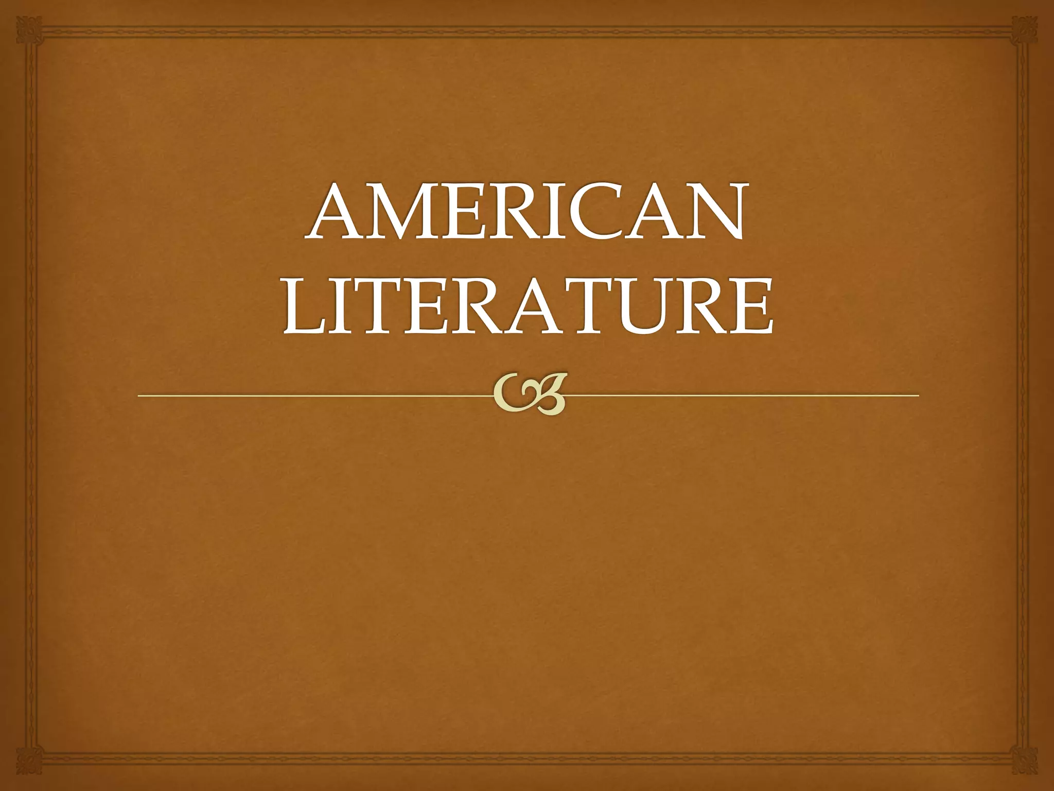 American literature | PPTX
