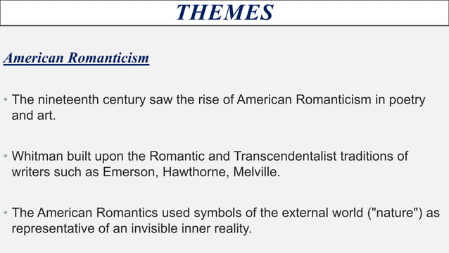 American literature (1) Walt Whitman | PPT