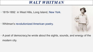 American literature (1) Walt Whitman | PPT