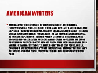 American literature 60 80 | PPTX