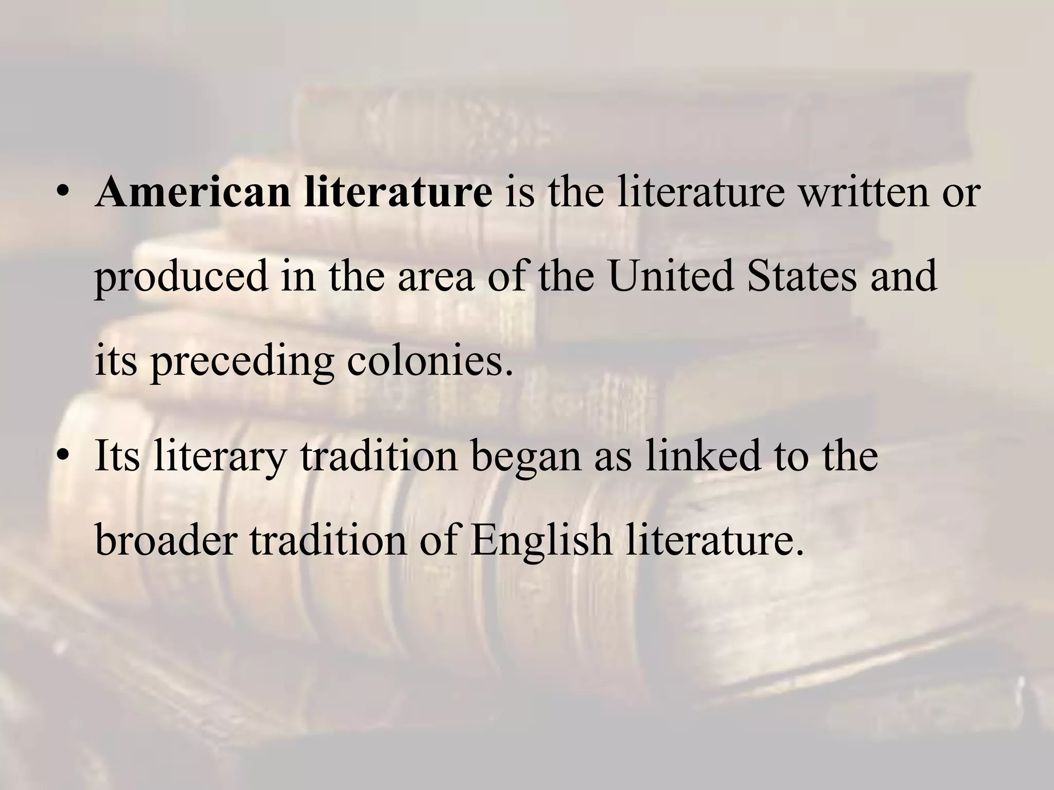 American literature puritanism | PPTX