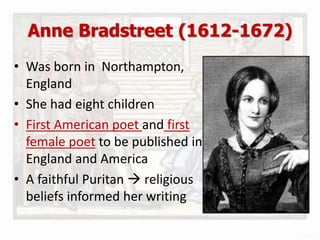 American literature puritanism | PPTX