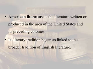 American literature puritanism | PPTX