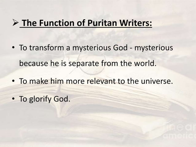 American literature puritanism | PPTX