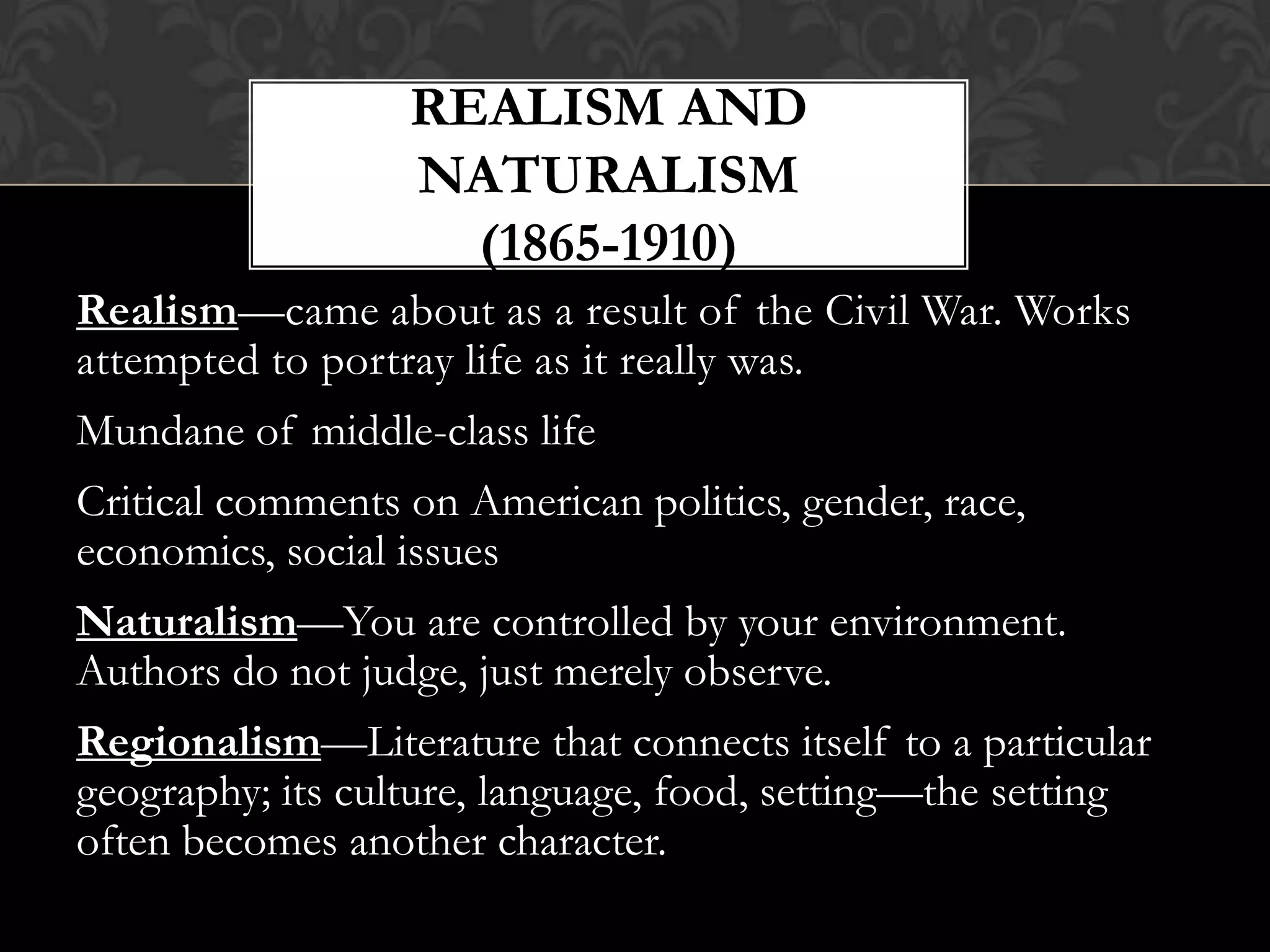 American literature slides | PPTX