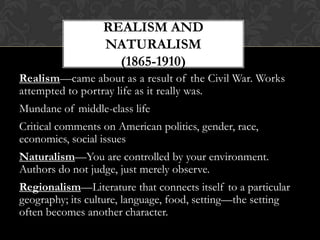 American literature slides | PPTX