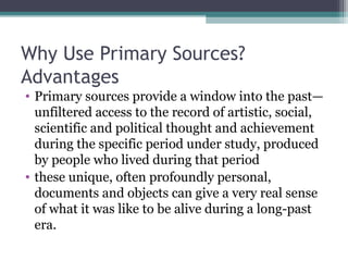 American Literature Primary and Secondary Sources | PPT