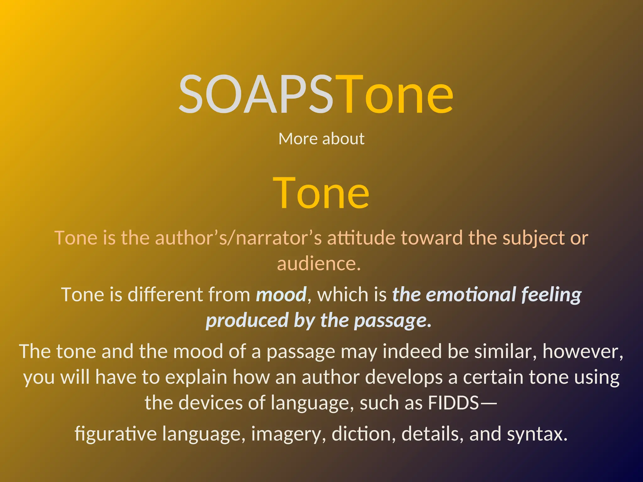 American Literature SOAPStone Method Slides | PPT