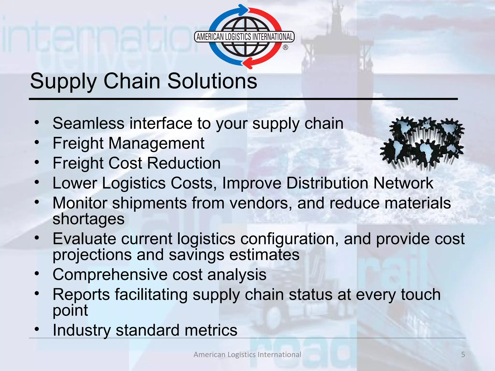 American Logistics International Presentation | PPT