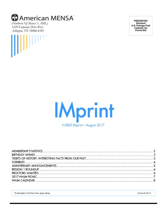 American MENSA IMprint Magazine | PDF