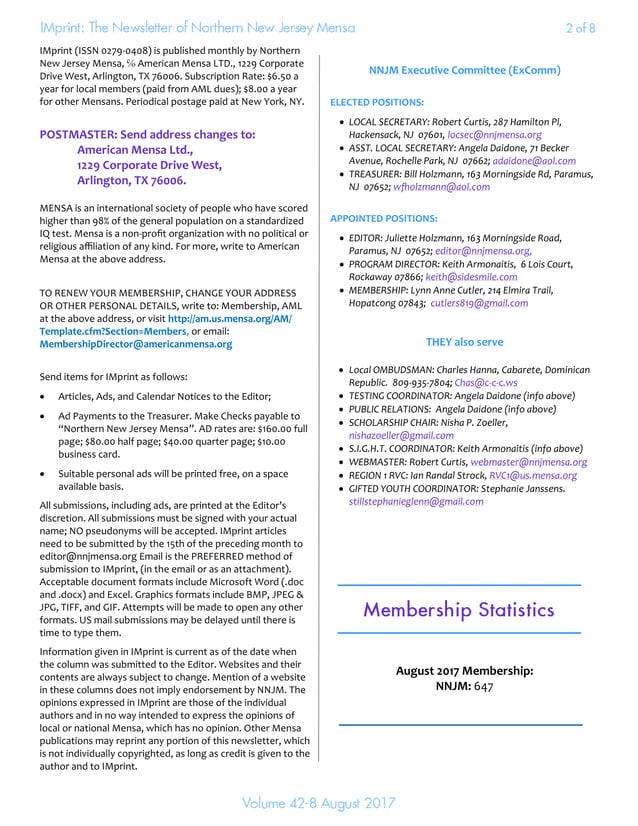 American MENSA IMprint Magazine | PDF
