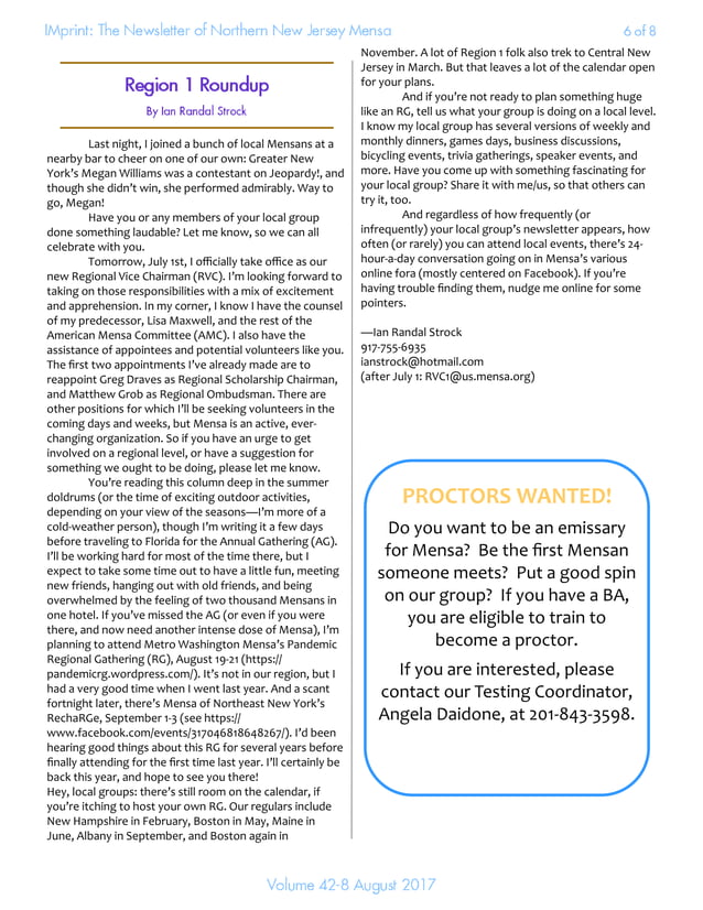 American MENSA IMprint Magazine | PDF