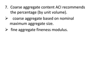 American method for mix designing | PPTX