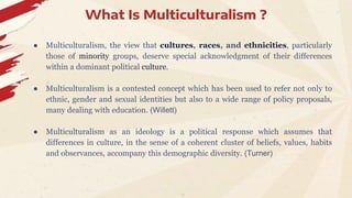American Multiculturalism -paper 205 | PPT