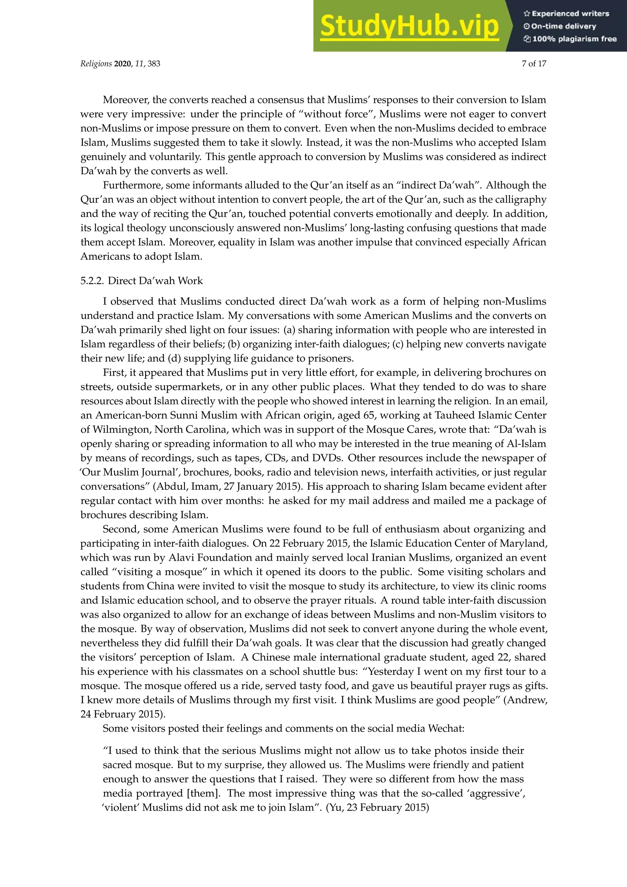 American Muslims Da Wah Work And Islamic Conversion | PDF