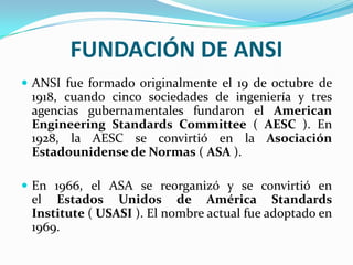 American national standards institute (ansi) | PPTX