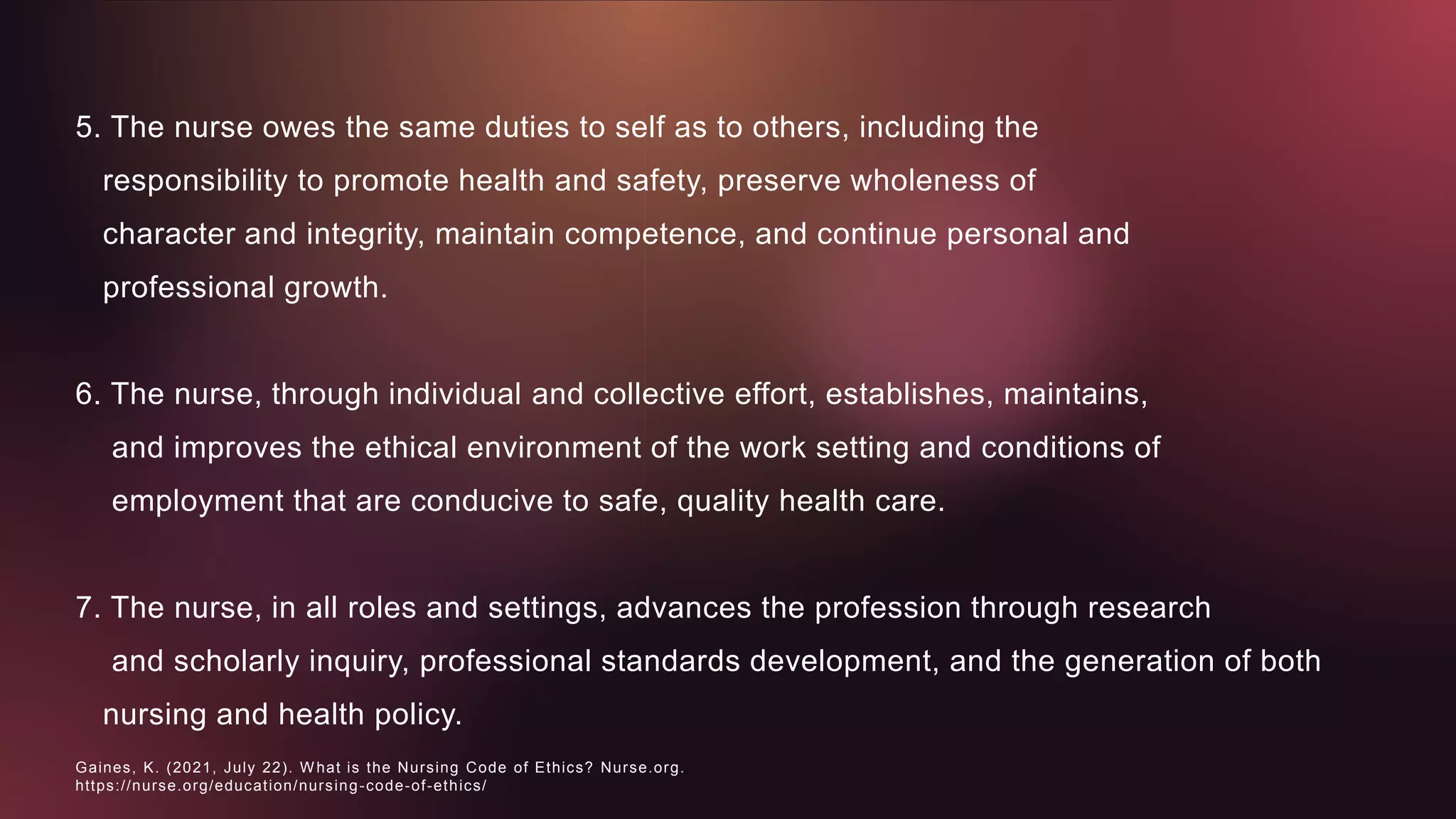 AMERICAN NURSES ASSOCIATION CODE OF ETHICS | PPTX