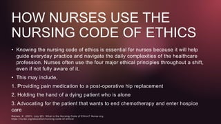 AMERICAN NURSES ASSOCIATION CODE OF ETHICS | PPTX
