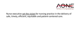 American organization of nurse executives (aone) | PPTX