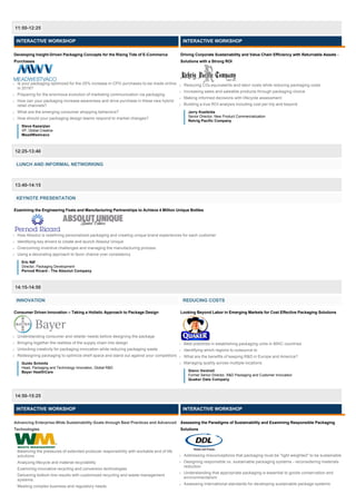 Program - American Packaging Summit 2013, Chicago | PDF