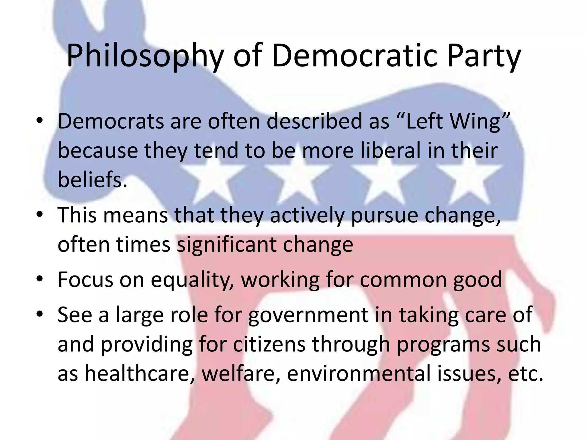 American political parties | PPTX | Civic affairs | Politics