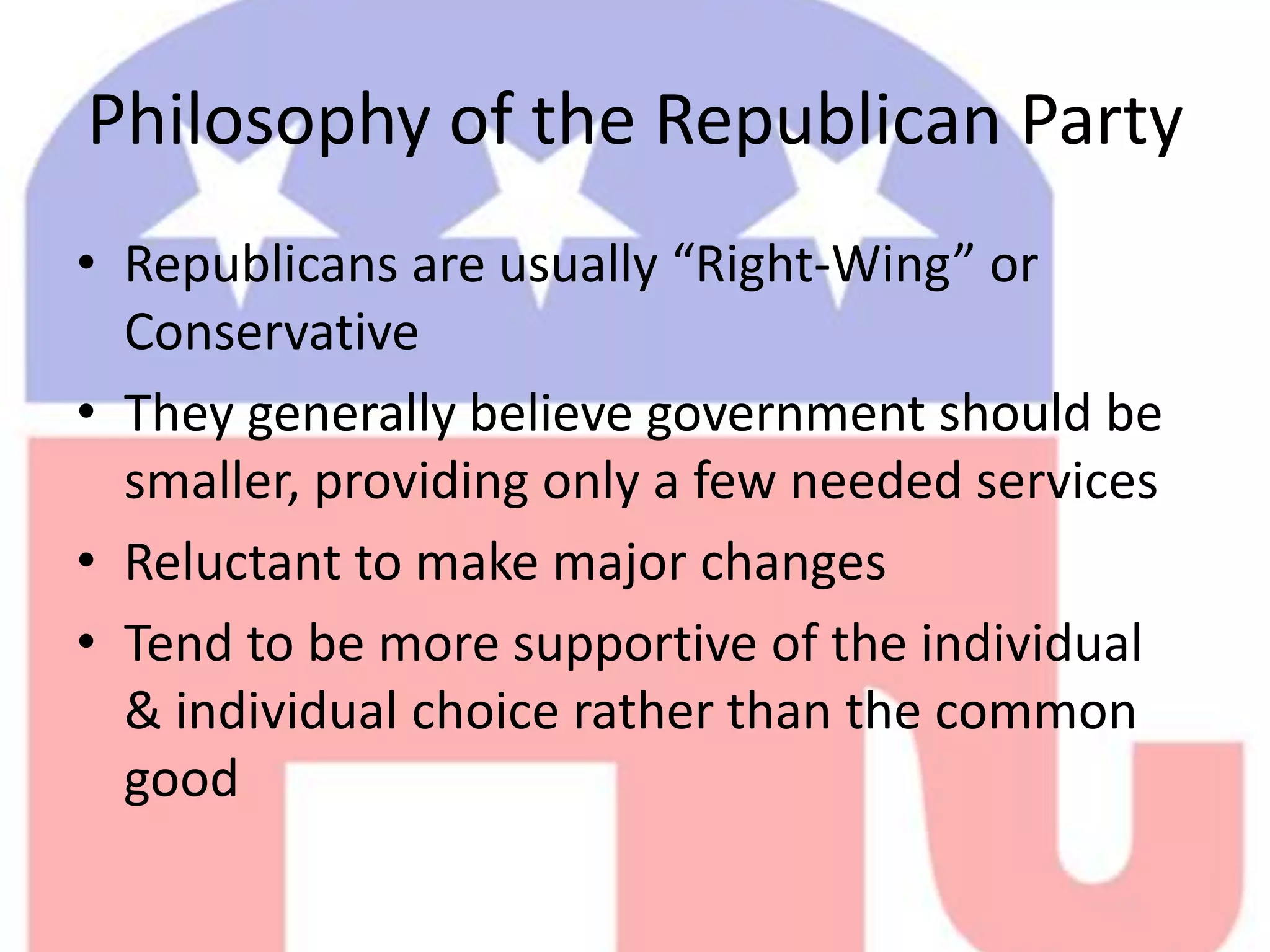 American political parties | PPTX | Civic affairs | Politics