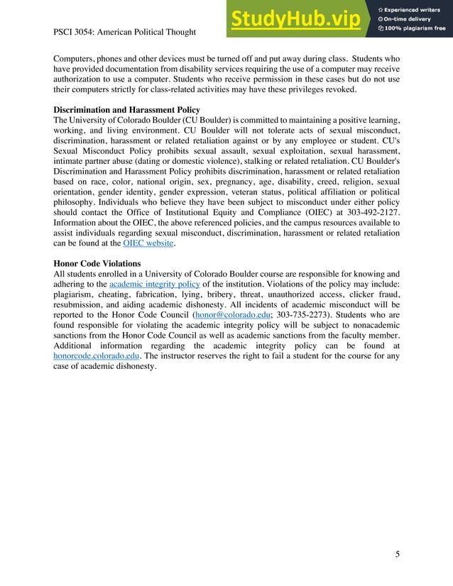 American Political Thought Syllabus.pdf | Homework and Study | Education