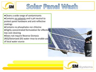 Transformer leak sealant and solar panel wash | PPTX