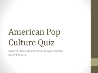 American pop culture quiz | PPTX