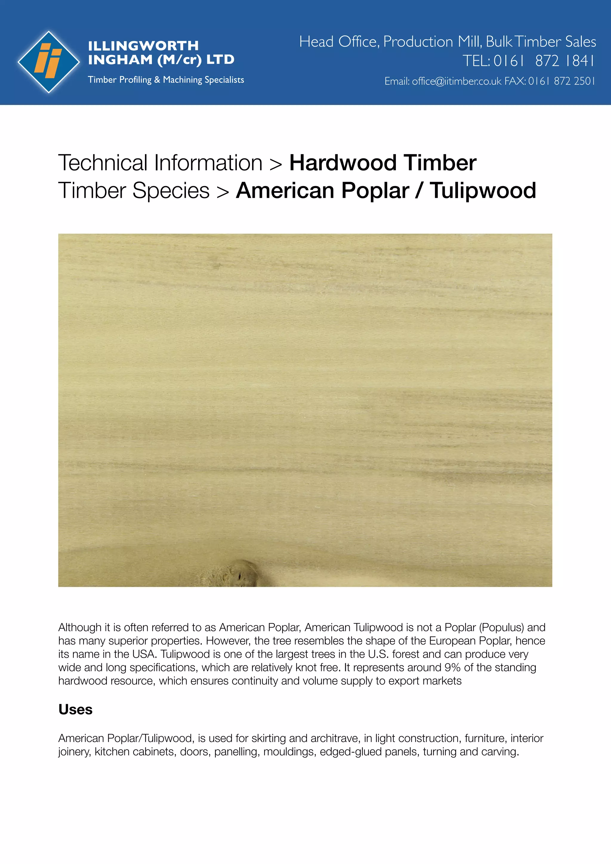 American Poplar/Tulipwood | PDF