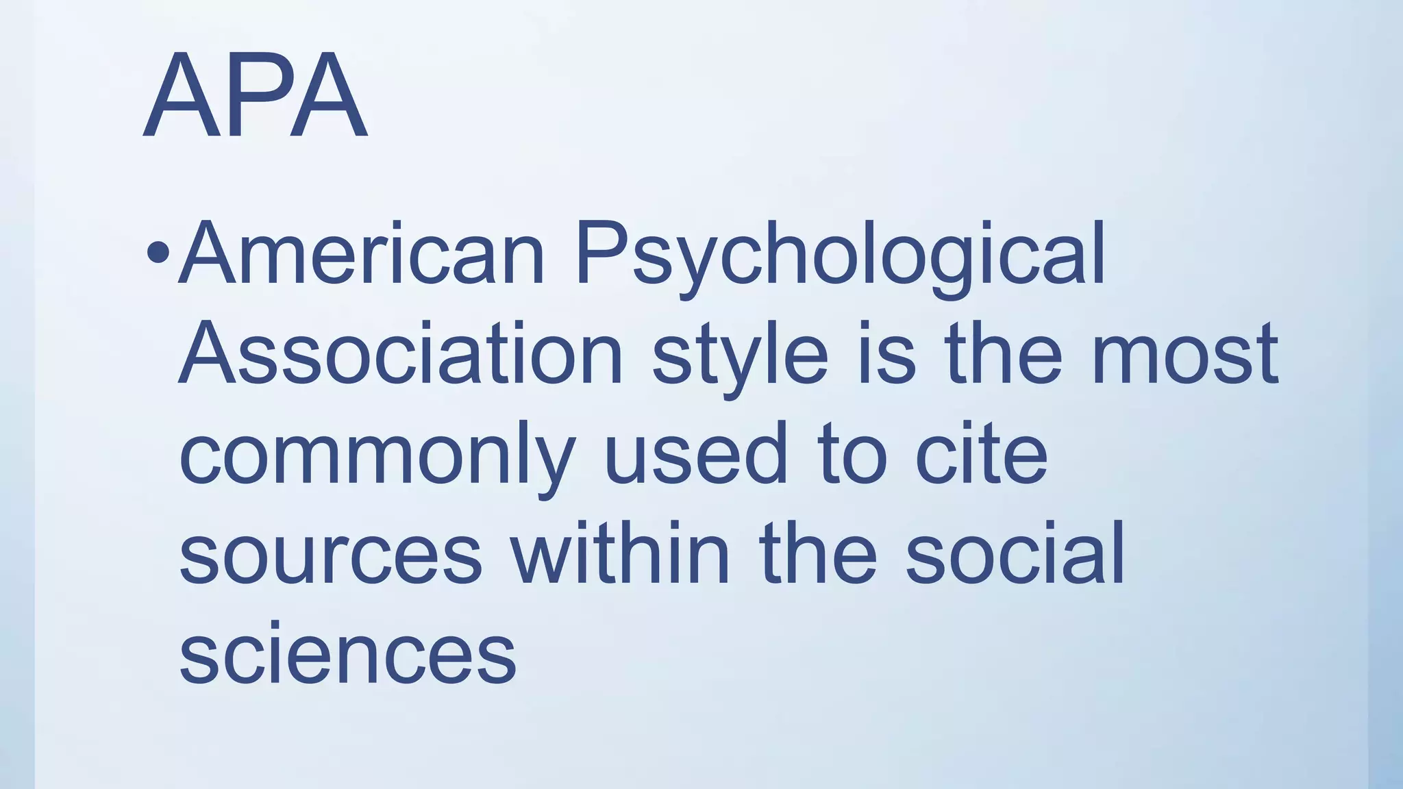 American Psychological Association (APA) [Bibliography Writing] | PPT